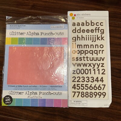Glitter Alpha Punch Outs Scrapbooking Letters 10 Sheets & Alphabet ...