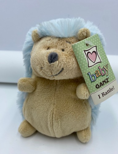 Baby Ganz 5" Blue Roly Poly Hedgehog Stuffed Animal Rattle Lovey Friend ...