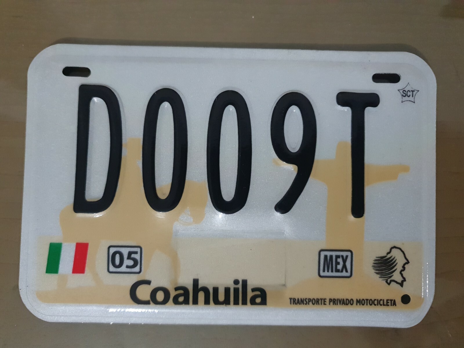 Coahuila Mexico motorcycle license plate (SAMPLE) | eBay