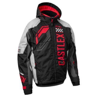 Castle X Strike G5 Snowmobile Jacket - Red/Silver/Black | eBay