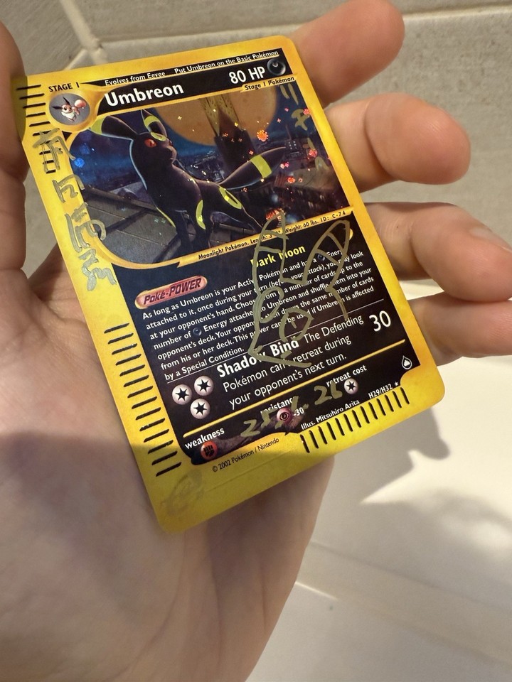 Umbreon Aquapolis Holo Eng Sketch Signed By Mitsuhuro Arita | eBay