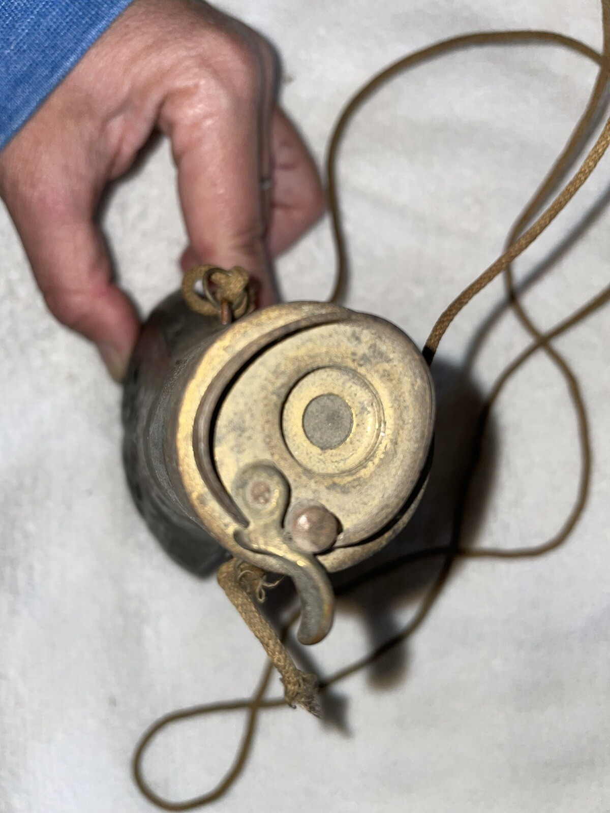 Antique metal gunpowder pouch | eBay