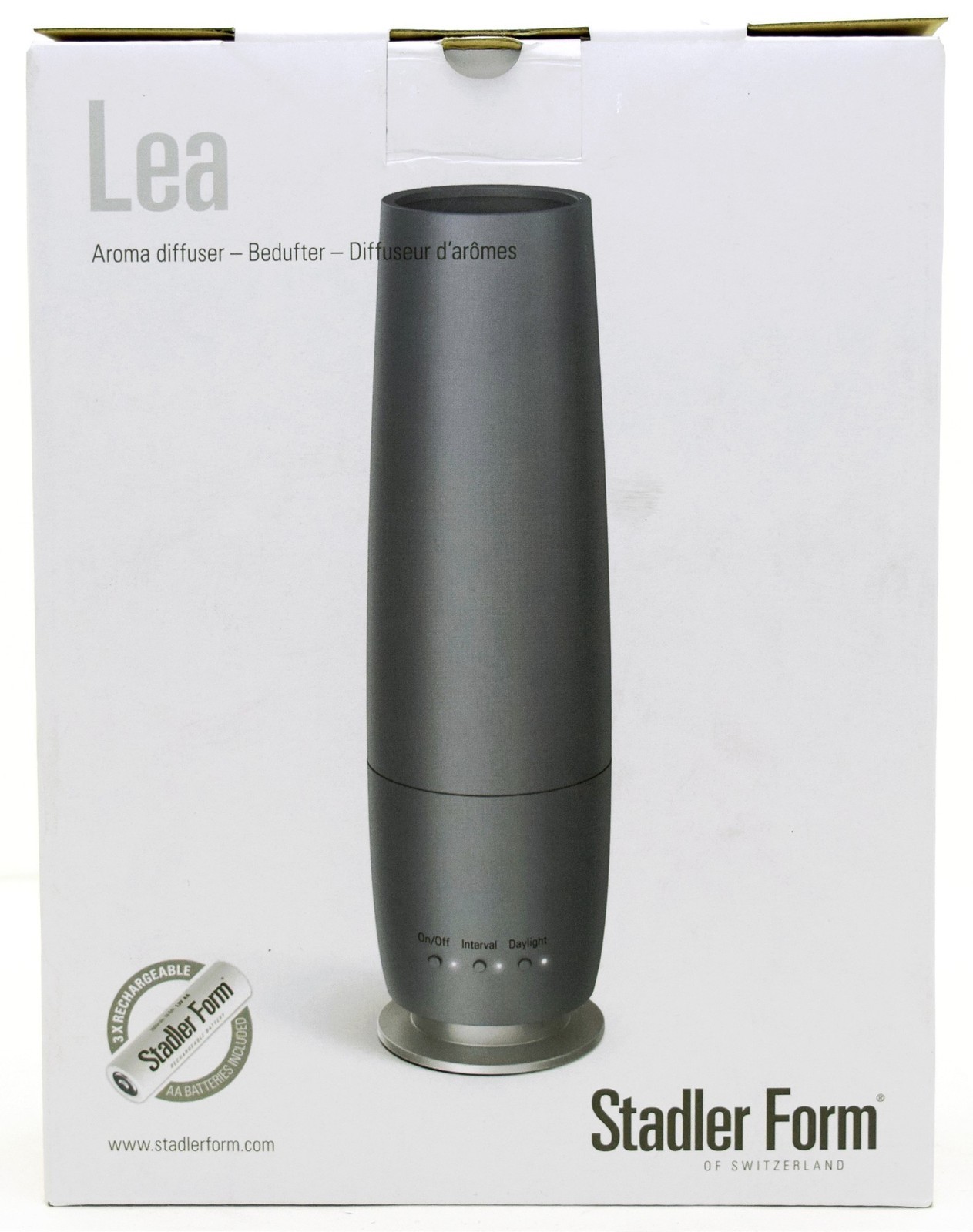 NEW Stadler Form Lea Metal/Gray Essential Oil Aroma Diffuser L-122A ...