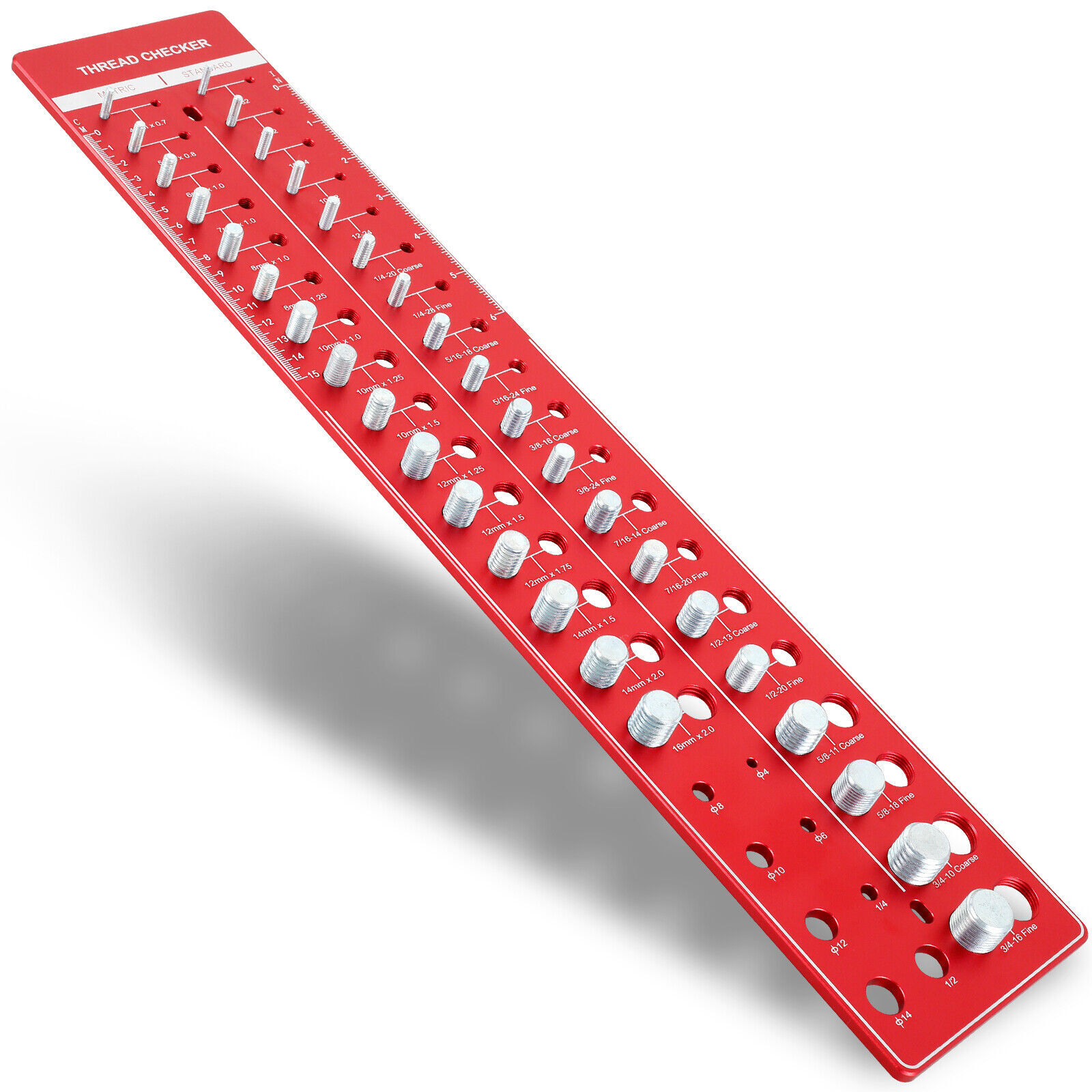 34 Nut & Bolt Thread Checker Gauge Standard and Metric Identification ...