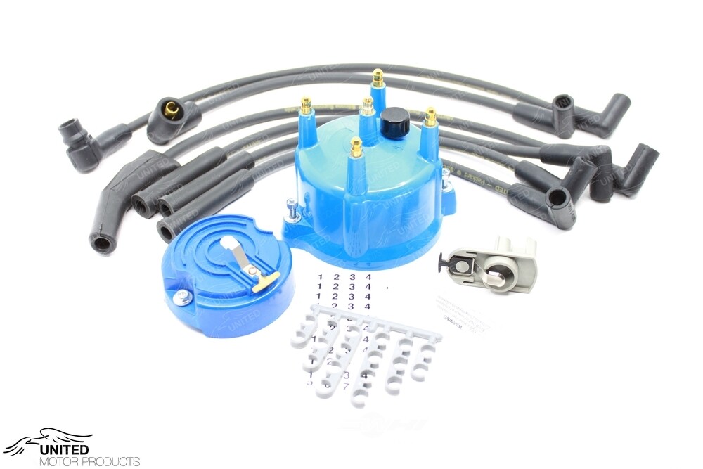 Distributor Cap / Rotor Kit / Spark Plug Wire Kit-FI United Ignition ...