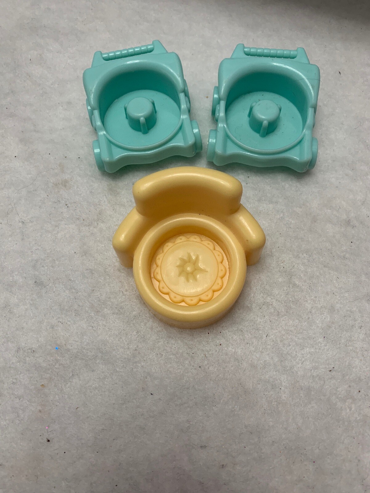 Fisher Price Little People Yellow Chairs Blue Strollers Lot | eBay