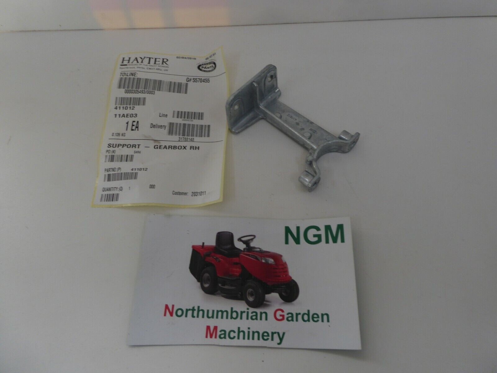 Hayter Harrier 41 Bracket Gearbox Support RH 411012 411A 412A 412D 412E ...