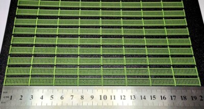 N Gauge Fences 10 Pieces scale 8FT Model Railway Fencing 1:148 (GREEN ...