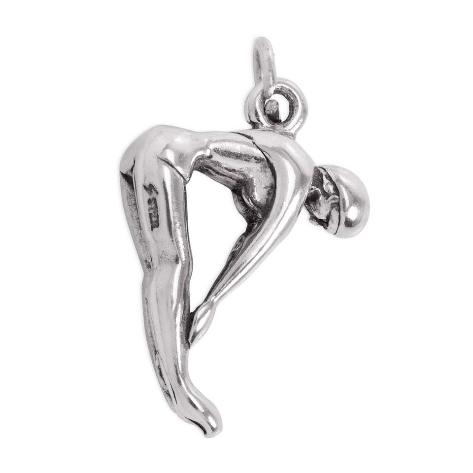 Diving Female Diver High Dive 3D 925 Solid Sterling Silver Charm MADE ...
