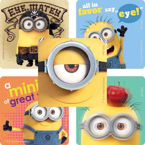 Minions Stickers x 5 - Minions Eyecare Stickers - Optometrist Reward ...