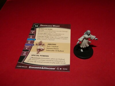 D&D Miniatures: Demonweb 18/60: Deathlock Wight with Card | eBay