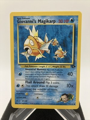Giovanni's Magikarp Common Unlimited Gym Challenge 073/132 Pokémon TCG ...