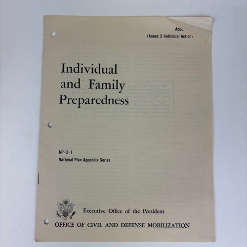 1960 Individual and Family Preparedness Cold War Nuclear Fallout ...