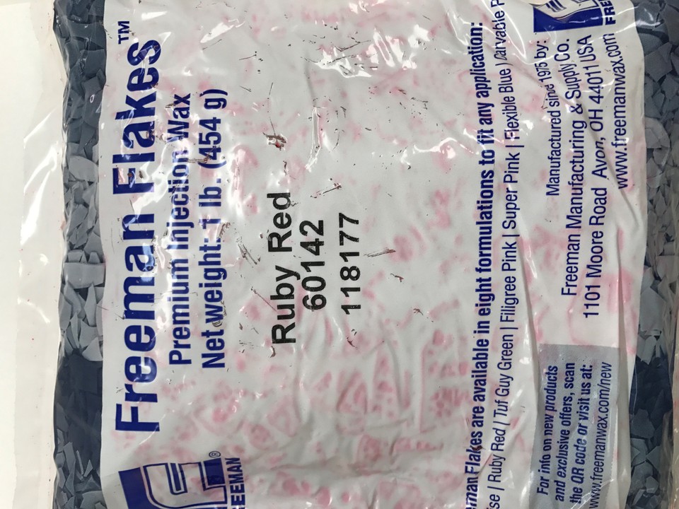 RUBY RED INJECTION WAX FREEMAN WAX CASTING FERRIS 5 POUNDS FLAKES | eBay