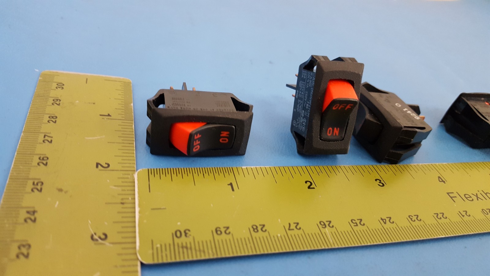 (2 Pcs)Switch Rocker 10A, 125V SPST Panel Mount Snap-In, RA901-VB-B-1-V ...