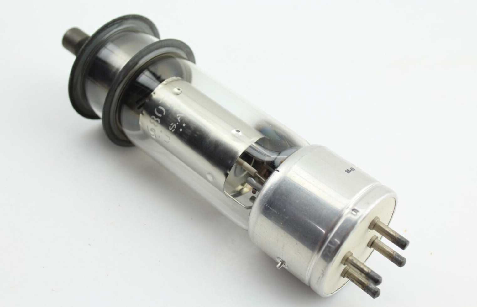 New Qty 1 GE 6807 4 pin UX4 Thyratron Top Cap D Side Getter Made in USA ...