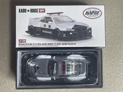CHASE 1/64 KAIDO HOUSE x MINI GT NISSAN GT-R R34 V2 AERO POLICE KHMG120 ...