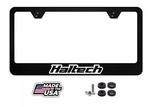 Haltech License Plate Frame | Reflective White | Performance Racing ...