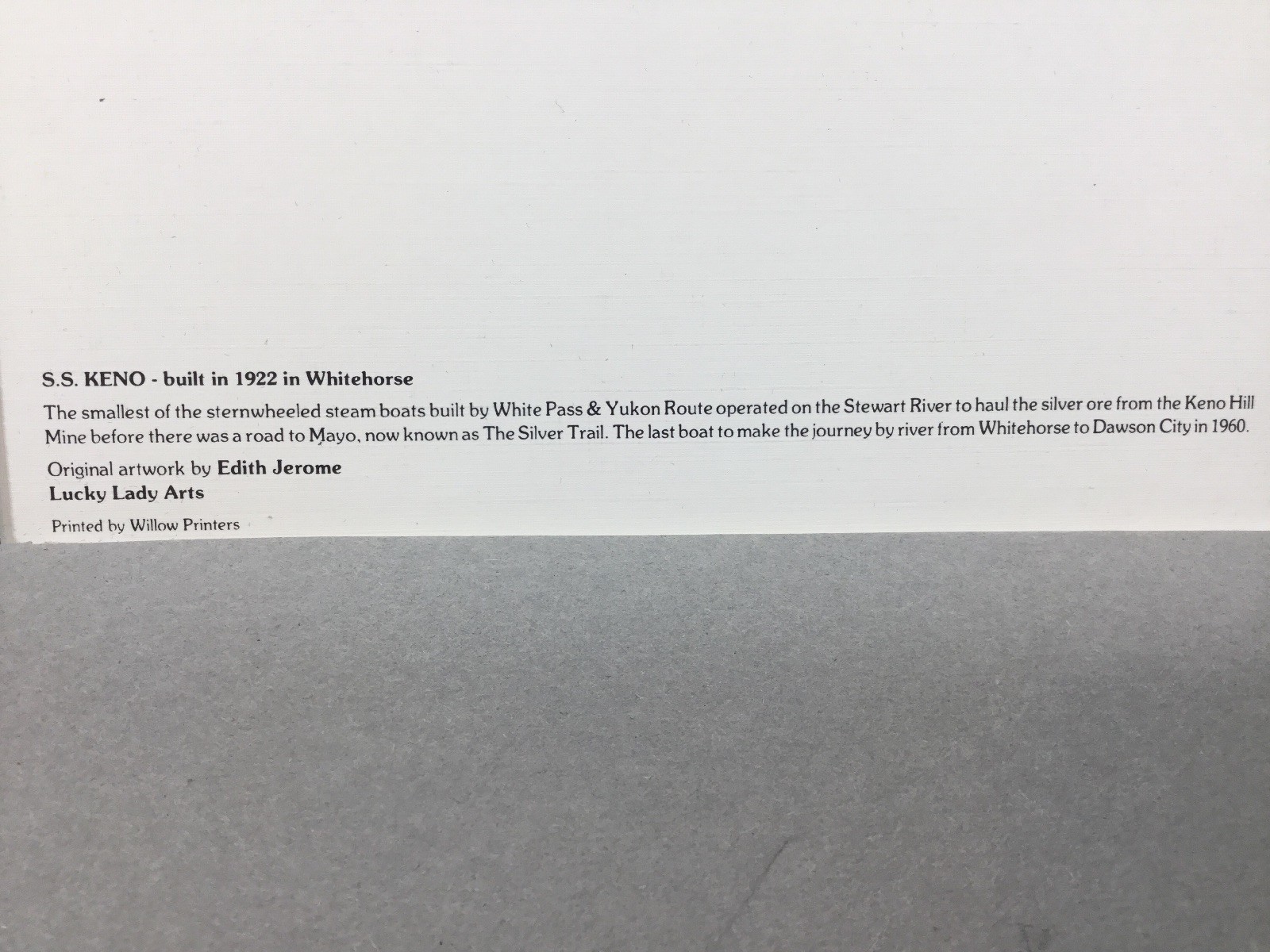 S.S. Keno Framed Print By Edith Jerome. 5X7 Lucky Lady Arts | eBay