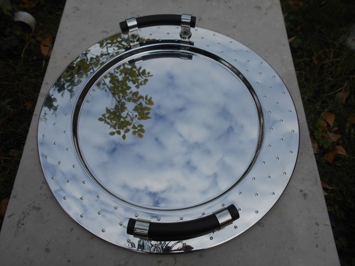 GRAND PLATEAU DE SERVICE INOX ALESSI MODELE MGVASS DESIGN MICHAEL ...