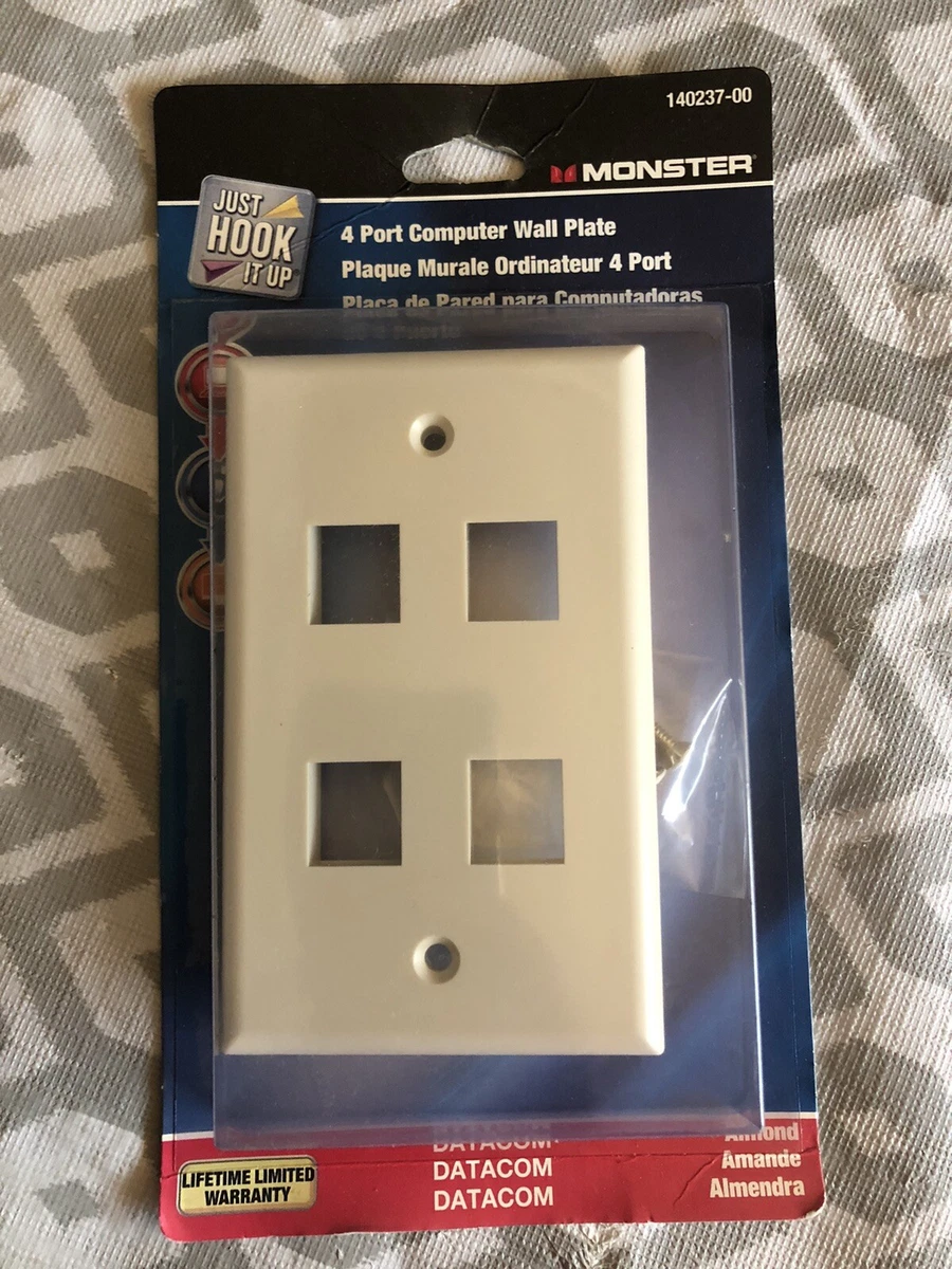 4 Port Wall Plate
