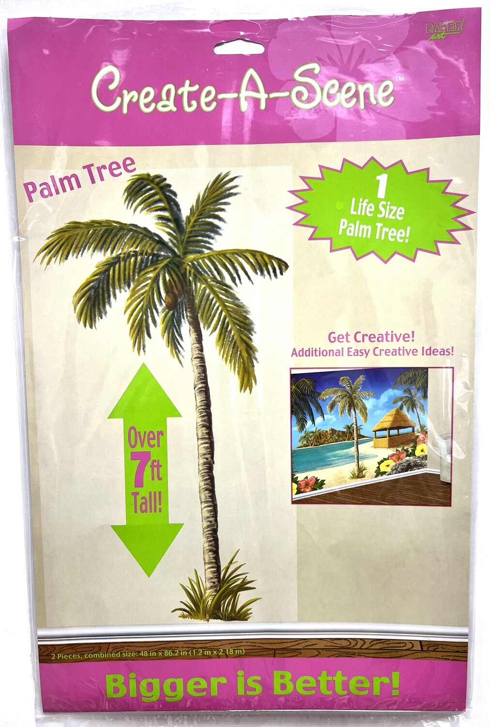 Palm Tree Luau Beach Scene Setter Summer Tropical Theme Party Wall ...