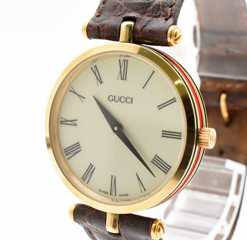 Vintage [N MINT] GUCCI 2000M 30mm Roman White Dial Quartz Men's Watch ...
