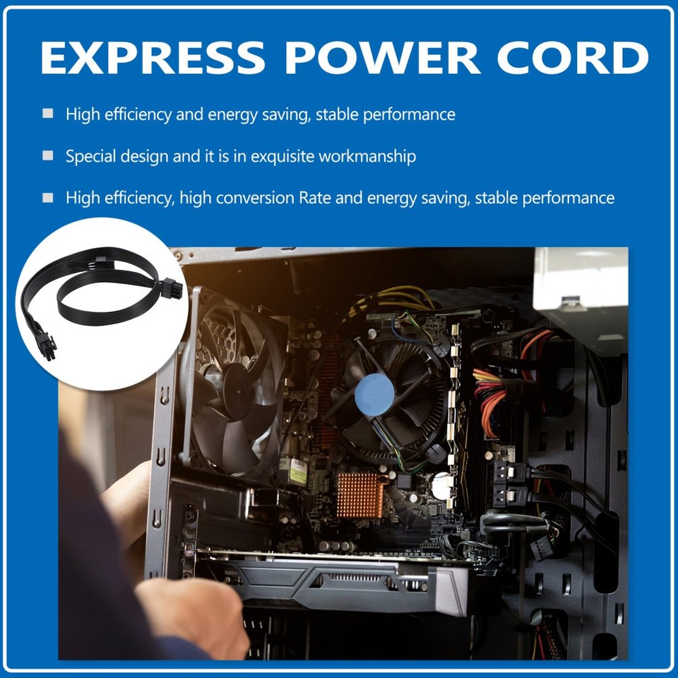 Gpu Extension Cord Graphics Card Cable Power Supply Splitter Adapter ...