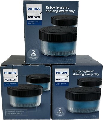 3pk Philips Norelco Quick Clean Pod Cartridge (2 pods in box=6pods ...