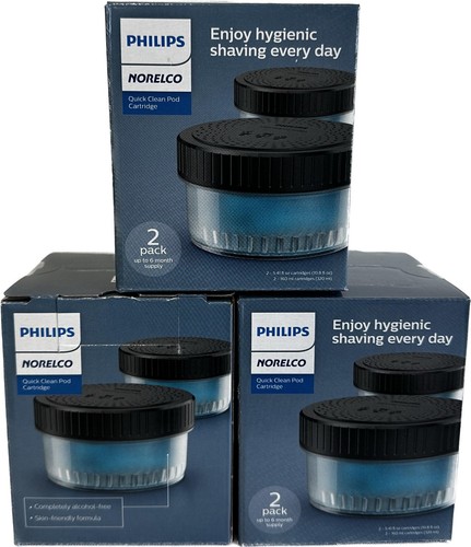 3pk Philips Norelco Quick Clean Pod Cartridge (2 pods in box=6pods ...