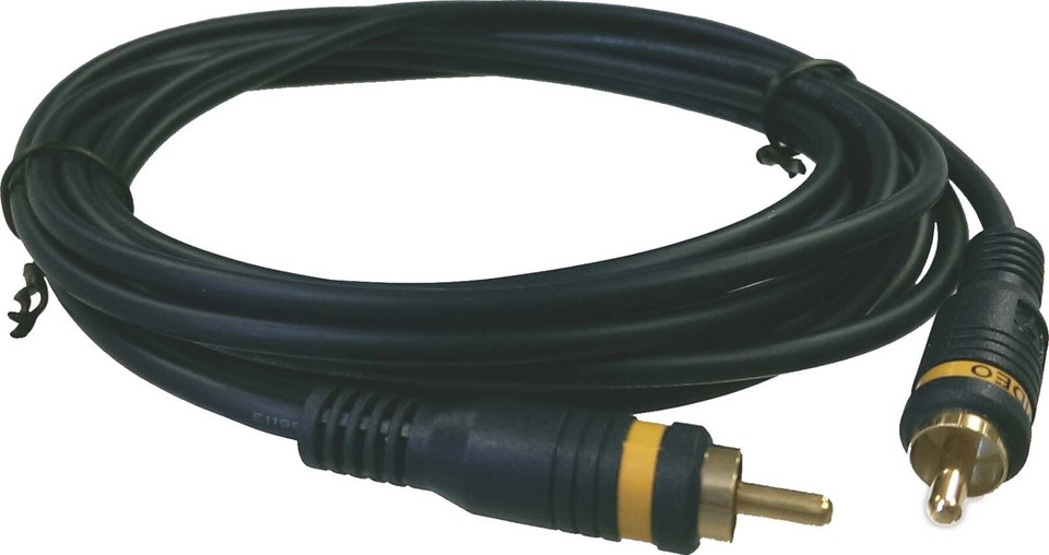 Cable Coax Coaxial RCA 1:1 Audio Composite Video OFC Velocity 12FT C2G ...