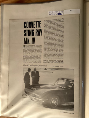 LBVETTE127 Article Corvette 396 ci 425 hp Sting Ray Mk IV March 1965 6 ...