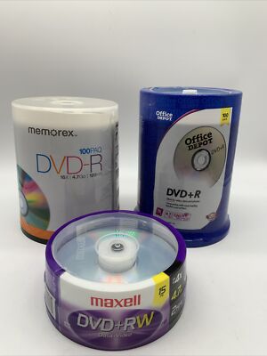 Mixed Lot DVD-R And DVD-Rw Memorex Maxwell Office Depot Blank Read | eBay