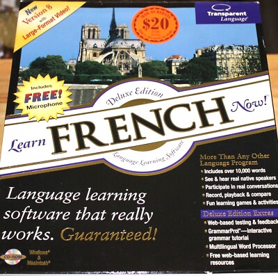 Transparent Learn French Now Windows MAC Macintosh PC CD Learning ...