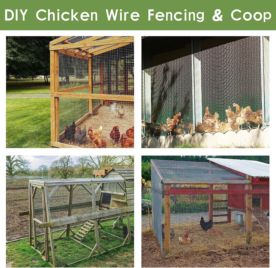 Hardware Cloth 1/4in Galvanized Welded Mesh Wire Metal Chicken Fence ...