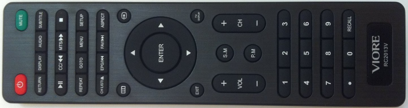 Factory New VIORE RC2013V Remote control for VIORE LED19VH55D ...