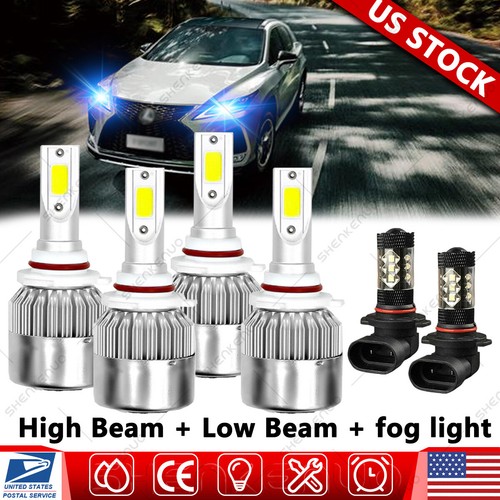 For Lexus RX300 1999-2003 - 6PC 8000K LED Headlight Hi Lo Beam + Fog ...