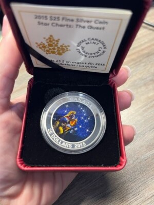 2015 Canada Fine Silver Coin Star Charts The Quest 25 Dollars | eBay