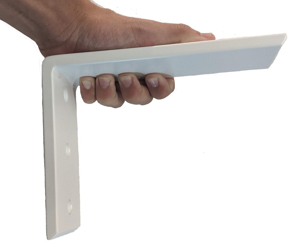 Heavy Duty L Bracket White Steel 6 X 8 Countertop Support Brackets ...