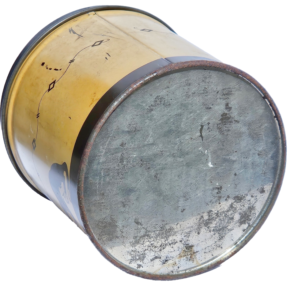 1930 Antique String/Yarn Tin-Victorian Lady Knitting Silhouette-Vintage ...