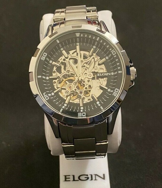 Running Elgin FG8030 138 Ty2807 Self-wind Skeleton Wrist Watch for sale ...