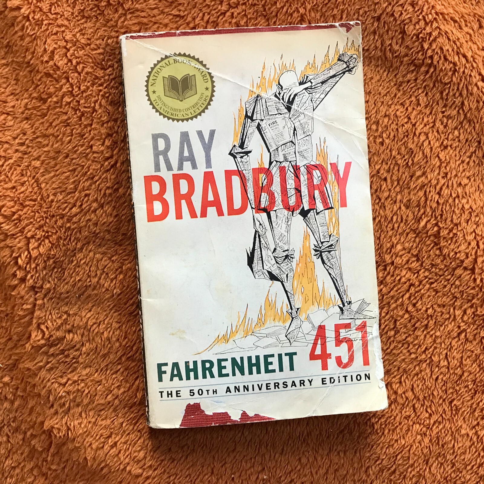 pb book ray bradbury fahrenheit 451 vintage paperback del rey 50th ...