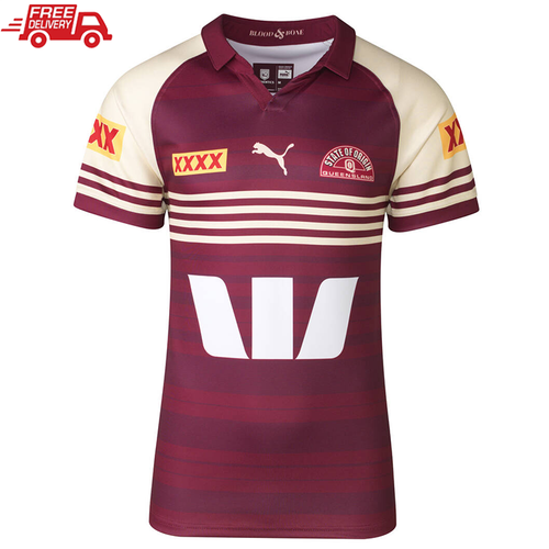 Queensland Maroons 2024 Origin Captain's Run NRL QLD Jersey - Free ...