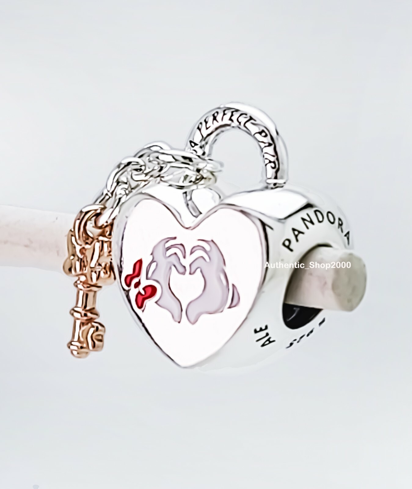 New 100% PANDORA 925 Disney Mickey Mouse & Minnie Mouse Padlock Charm ...