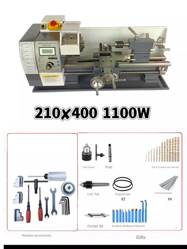 Model WM210V Metal Lathe Machine Metric and Inch Thread 1100W Brushless ...