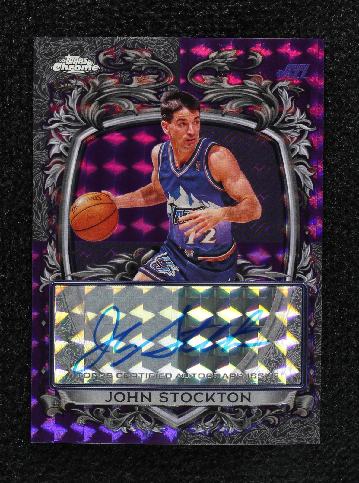 2025-26 Topps Chrome - Signature Style John Stockton #SS-JS Purple ...