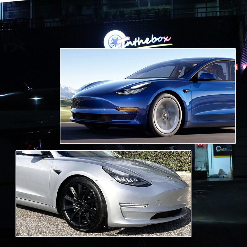 Swithback LED Sequential Signal Fog Lights For Tesla Model 3 17-23 ...