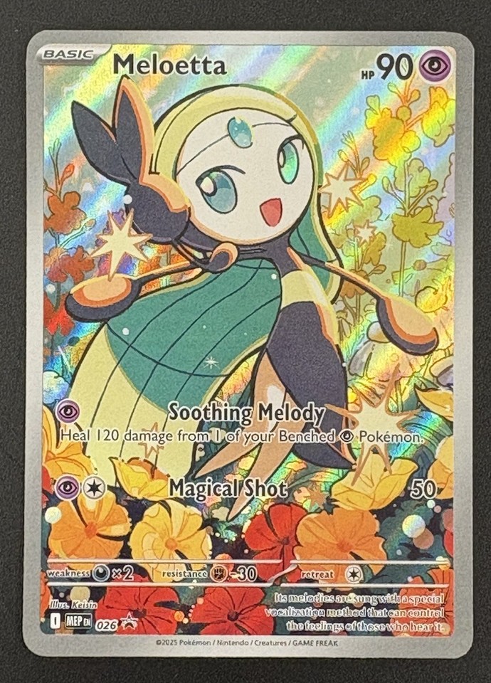 Meloetta 026 MEP EN Mega Battle Deck Black Star Promo Illustration Rare ...