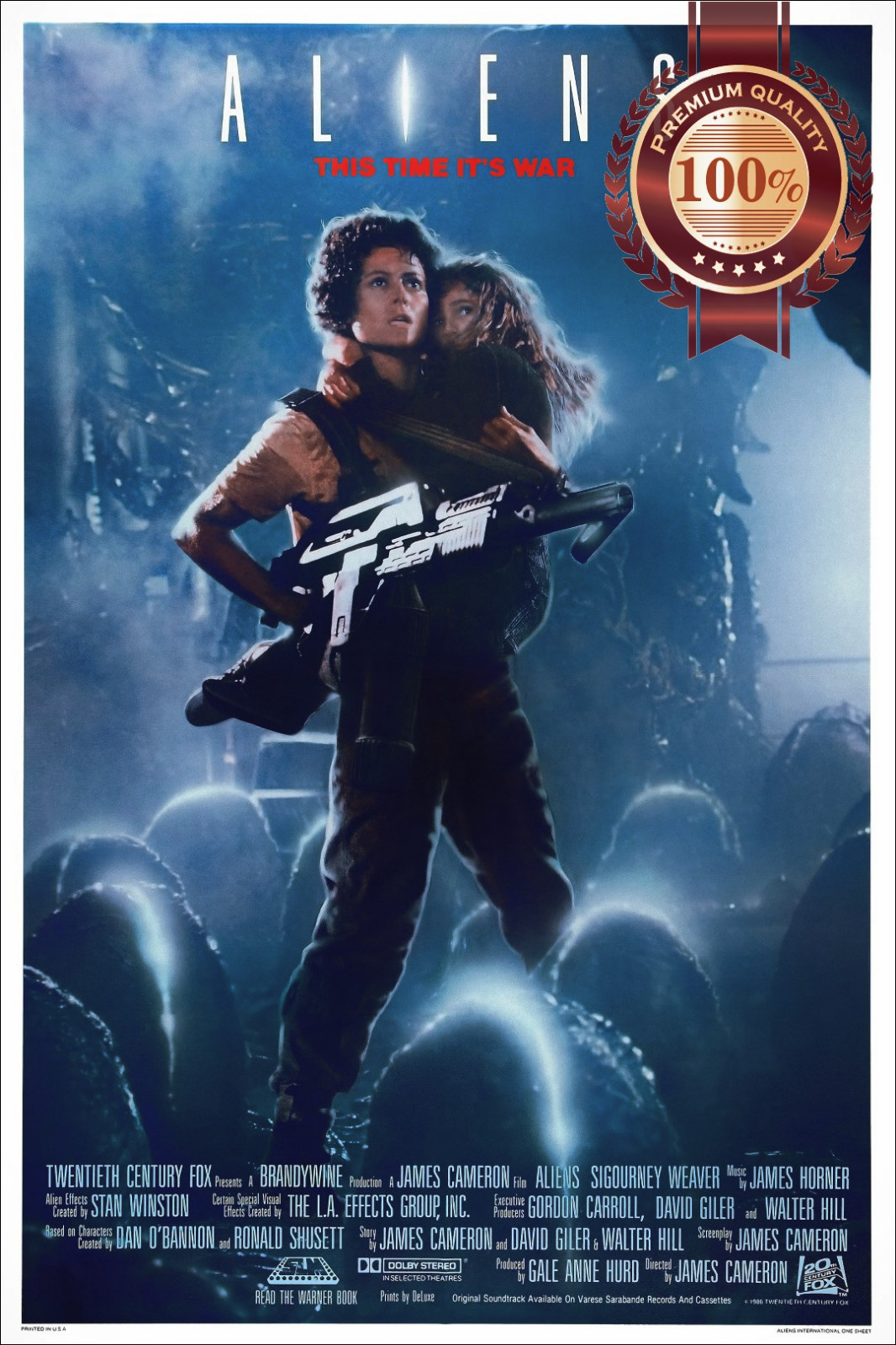 ALIENS RIPLEY HOLDING GUN GIRL 1986 ORIGINAL MOVIE FILM PRINT PREMIUM ...