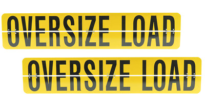 12" x 60" Hinged Aluminum Oversize Load Sign for Trucks - 2 Pack | eBay